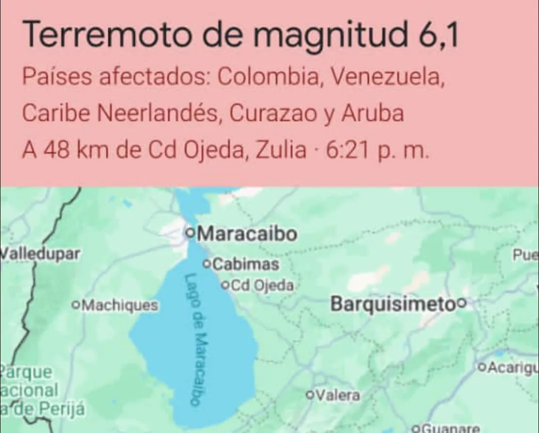 Temblor se sintió en Venezuela y Colombia